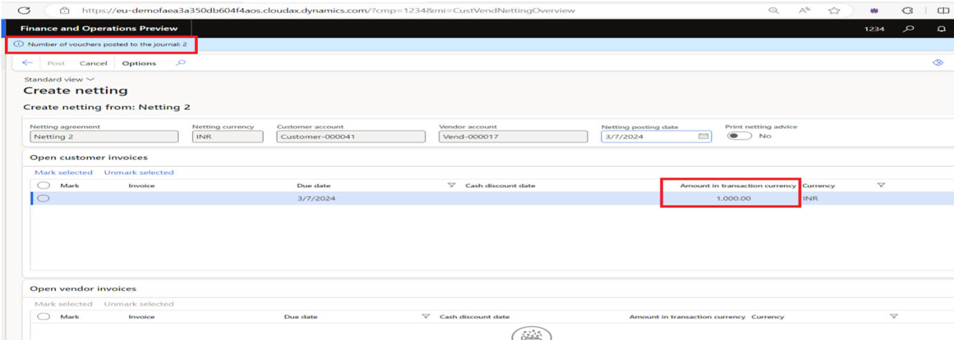 Customer and Vendor Balance Netting D365 F&O (10.0.38) - MedicoverTech